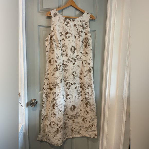 CJ Banks | Dresses | Cj Banks Womens 6w 10 Linen Slit Zipper Side ...
